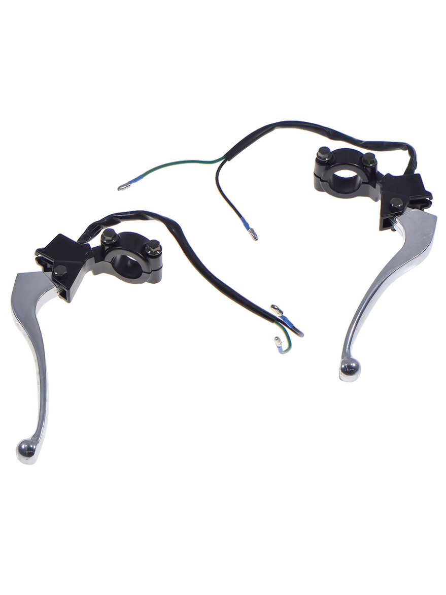 Рычаг тормоза левый + правый в сборе с хомутами