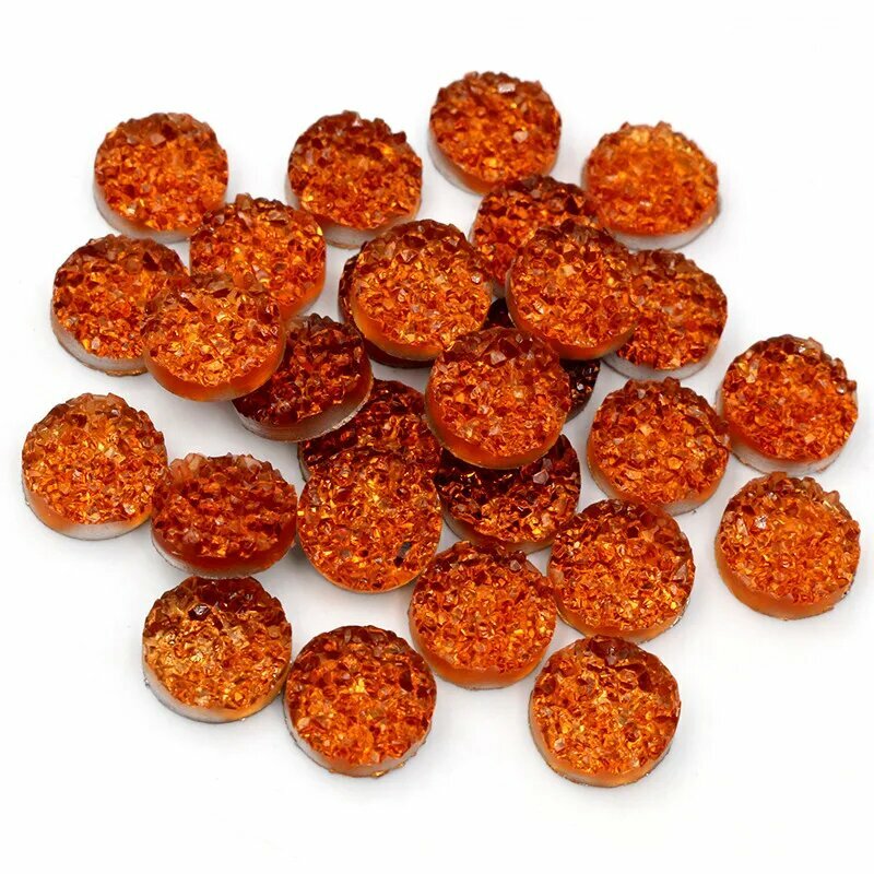 Кабошоны оранжевые Druzy Wadsfred, 40 шт, цвет 08