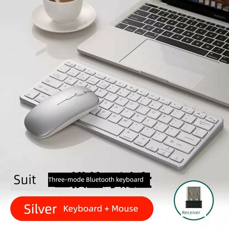 Беспроводной комплект клавиатуры и мыши Bluetooth, перезаряжаемый, подходит для Apple iPad mini, портативный,