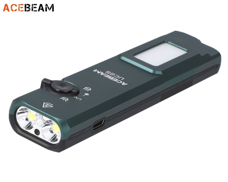 Фонарь Acebeam UC25 Teal (ЛЦУ и УФ), Li-ion 3000 mAh, 174 метра, 3100 люмен (Комплект)