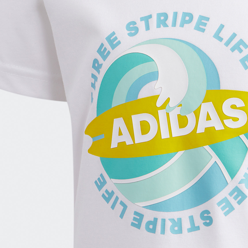 Майка adidas, размер 116, белый, — фото 1
