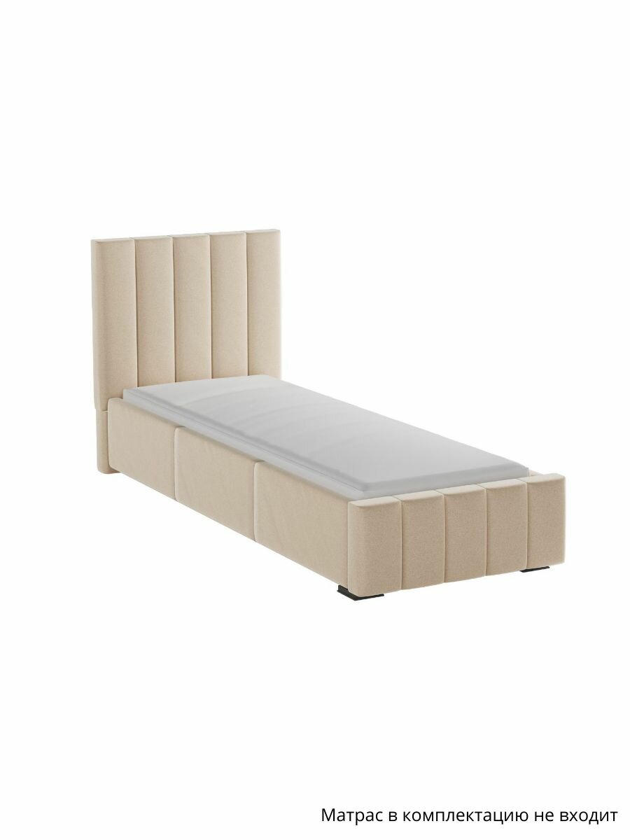 Домани, кровать односпальная интерьерная Нега 0,9 м, с подъёмным механизмом, 1060х1050х2230, Бежевый