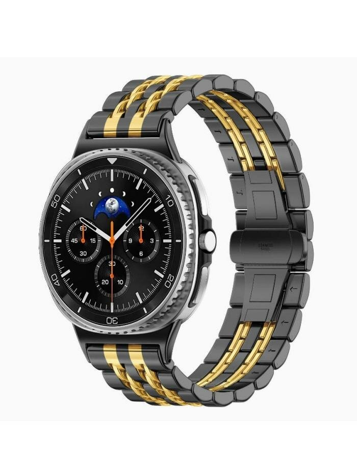 Ремешок для Samsung Galaxy Watch8 classic 46 мм, семизвенная металлическая браслет из нержавеющей стали