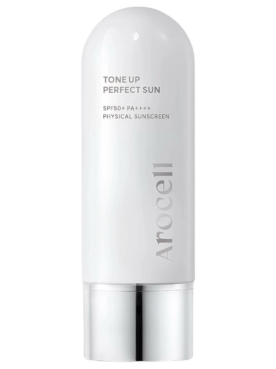 Cолнцезащитный крем c ниацинамидом и маслом цитрона для сияния кожи Tone UP Perfect Sun, 50 г, AROCELL