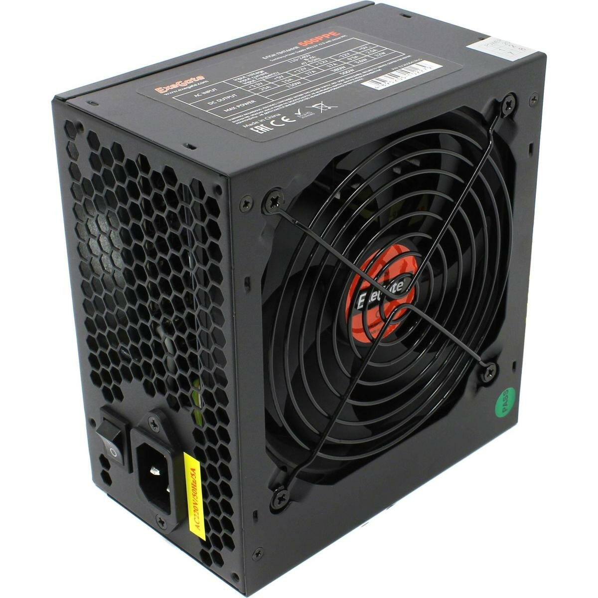 Блок питания ATX 500Вт Exegate 500PPE (20+4pin) APFC 120mm fan 5xSATA 3xIDE [EX260641RUS]