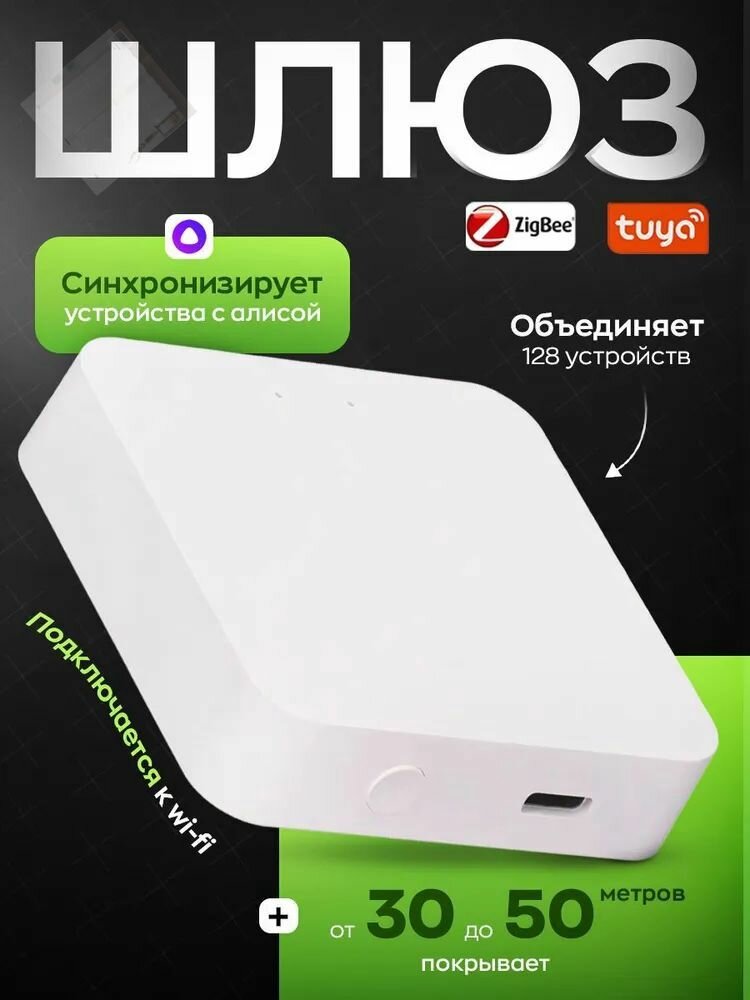 Умный беспроводной шлюз Zigbee 3.0 + Bluetooth Tuya MINI Smart life беспроводной хаб WIFI для умного дома555
