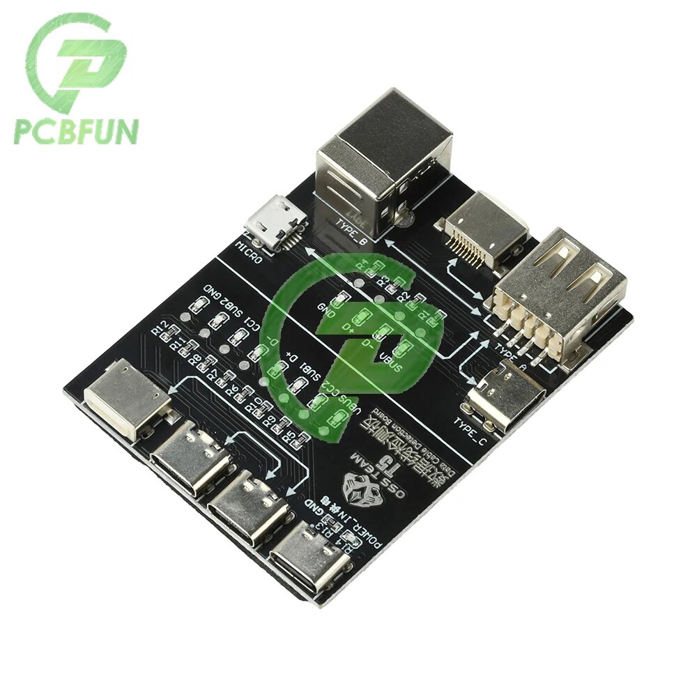 Модуль обнаружения интерфейса pcbfun для тестирования USB-кабелей
