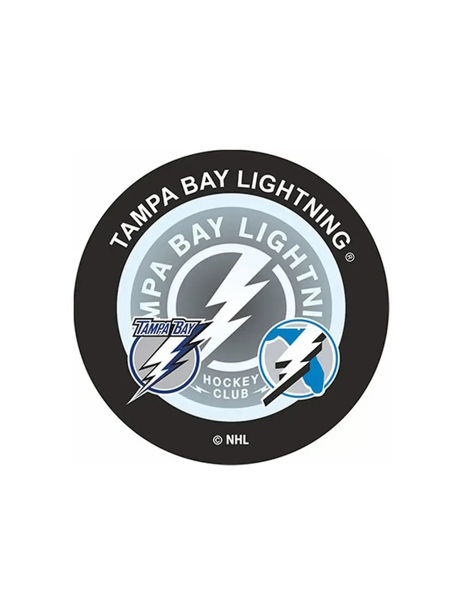 Шайба Sportfanat Tampa Bay Lightings, резина, 76 мм, цвет черный