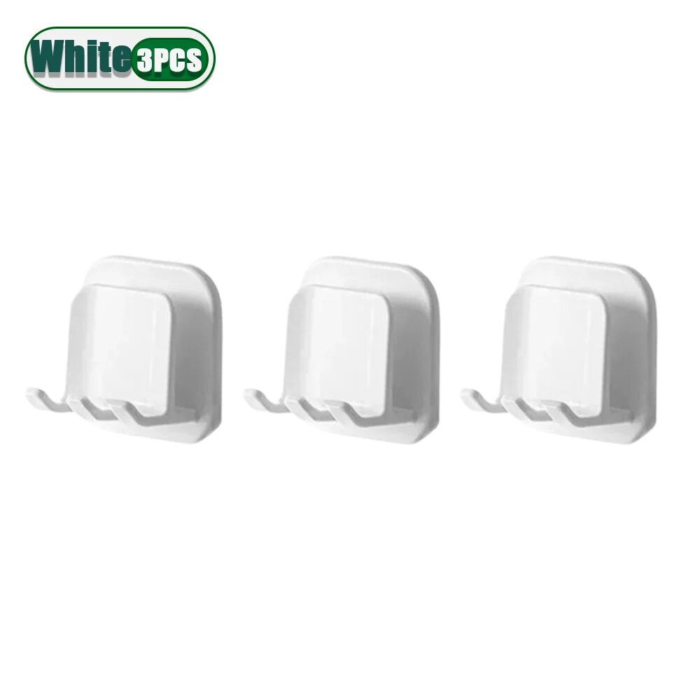 Держатель для зубных щеток пластиковый белый White-3PCS
