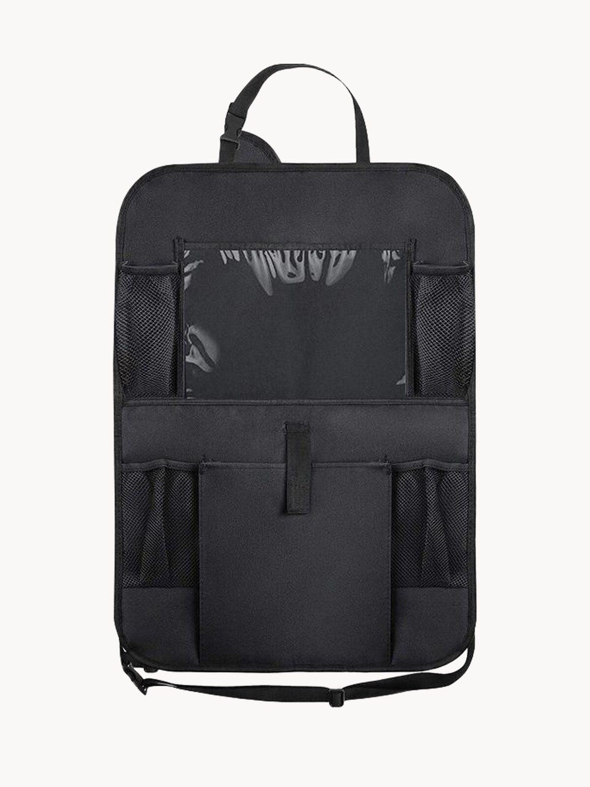 Защитная накидка на спинку сидения автомобиля с карманами / накидка незапинайка на автомобильное сидение