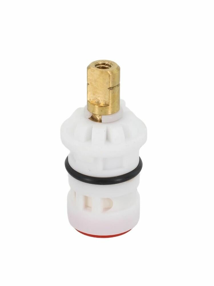 Кран-букса белая керамическая SPC-картридж для смесителя ZORG серия INOX из нержавеющей стали, B-7 красная