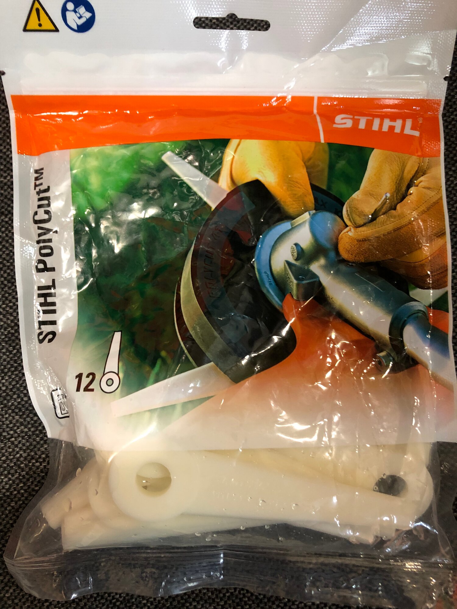 Набор пластиковых ножей для триммера STIHL PolyCut 6-2, 6-3, 7-3 12 шт белые США ОРИГИНАЛ