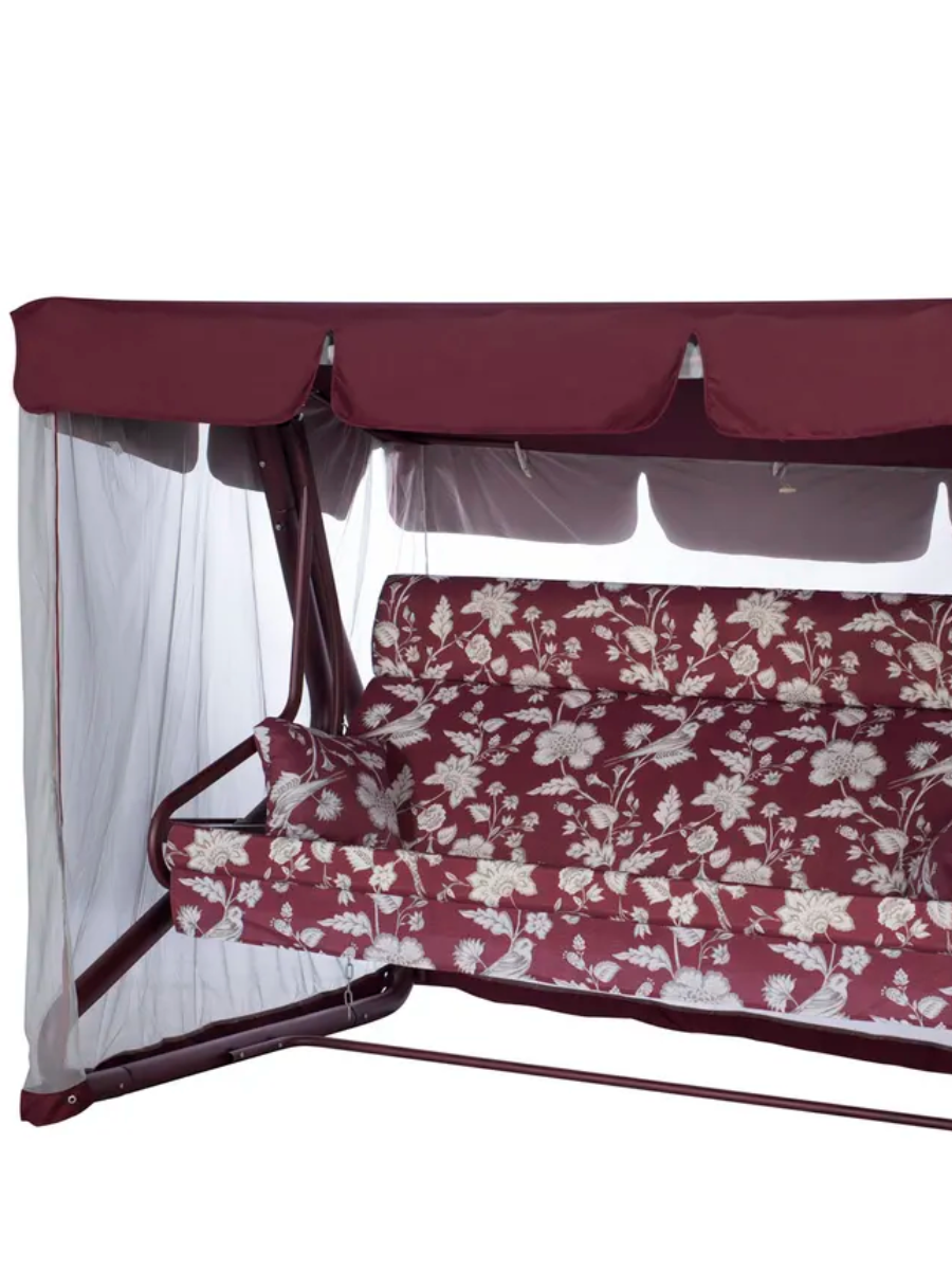 Качели садовые Удачная Мебель Валенсия, 3-х местные, винный цвет