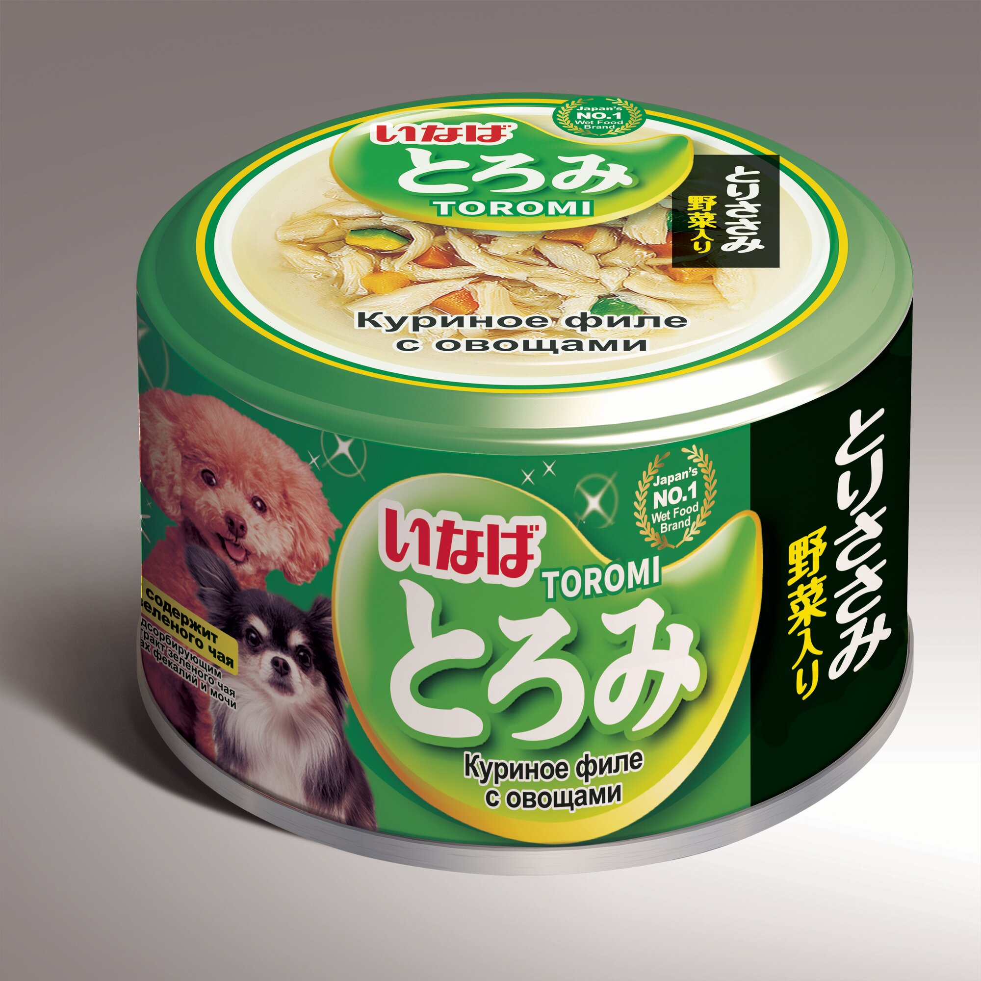 Влажный корм для собак Inaba Toromi Куриное филе c овощами в бульоне 80г (6 штук)