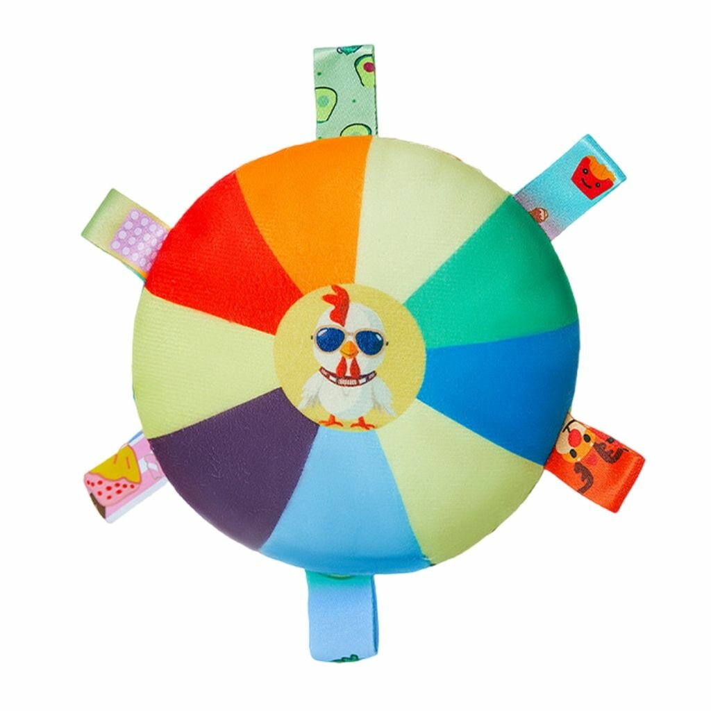 Игрушка для собак летающая тарелка с колокольчиком, - цыпленок