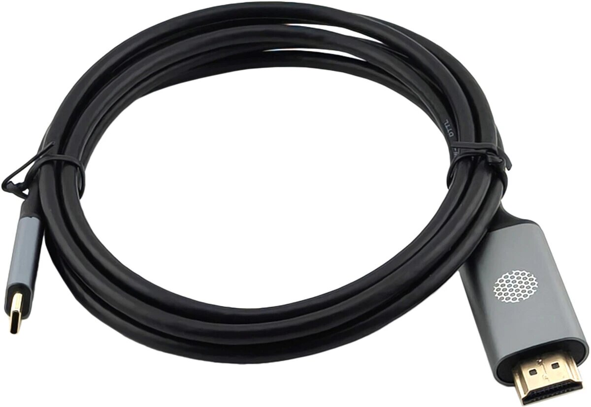 Кабель USB Type-C - HDMI, 2м, Cactus (CS-USBC-HDMI-2-2)