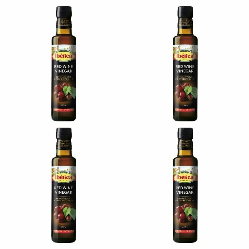 Iberica Уксус Винный Из красного вина 0,25л, 4 шт