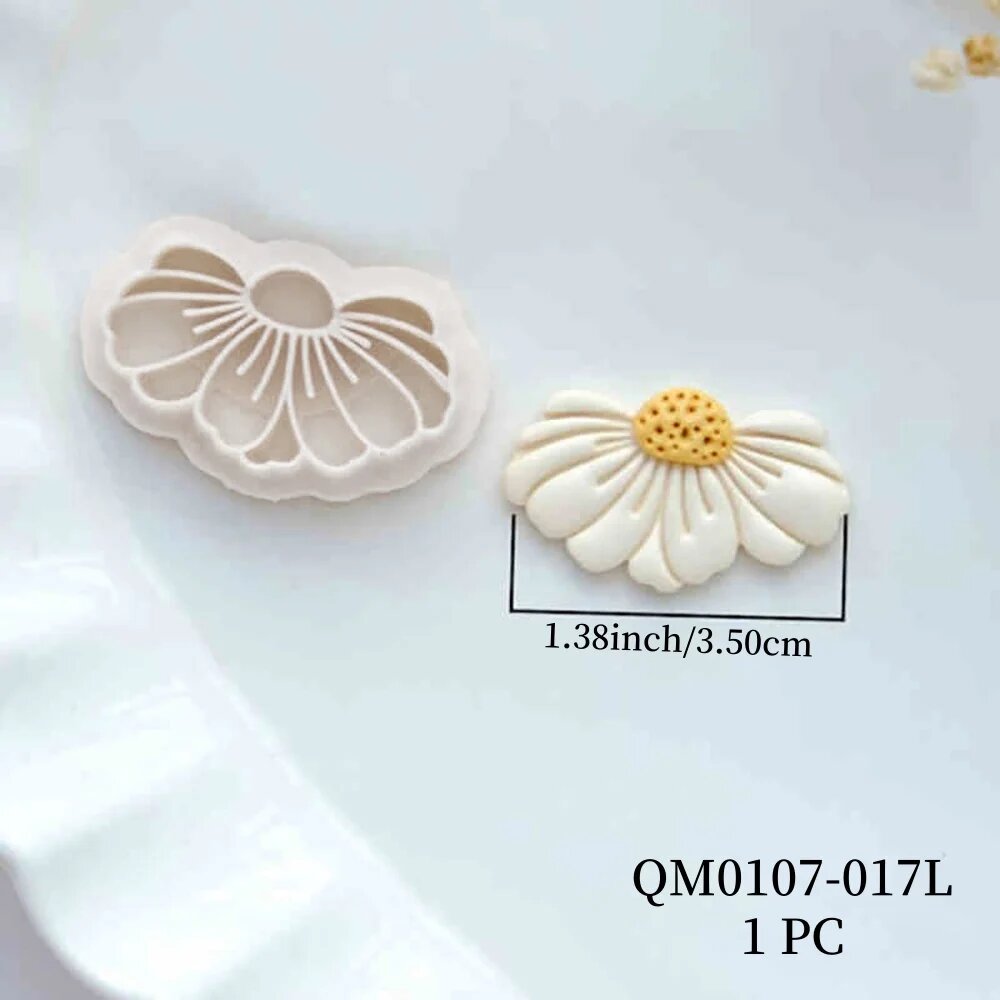 Формы для серьг из полимерной глины, белый QM0107-017L