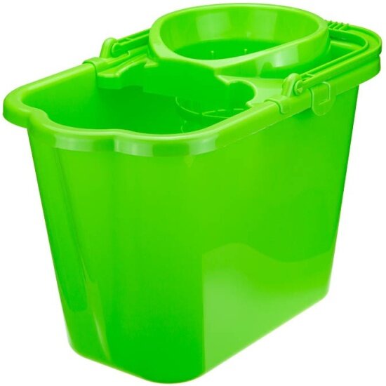Ведро Idea 9,5л С отжимом (сетчатый), пластиковое, цвет зеленый, (моп 602584,-585), М 2421