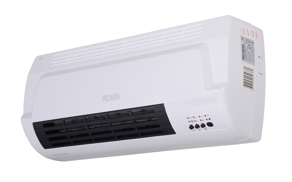 Тепловентилятор настенный, Ресанта ТВК-4 (2 кВт), 2000 Вт, 2 режима, 50 Гц