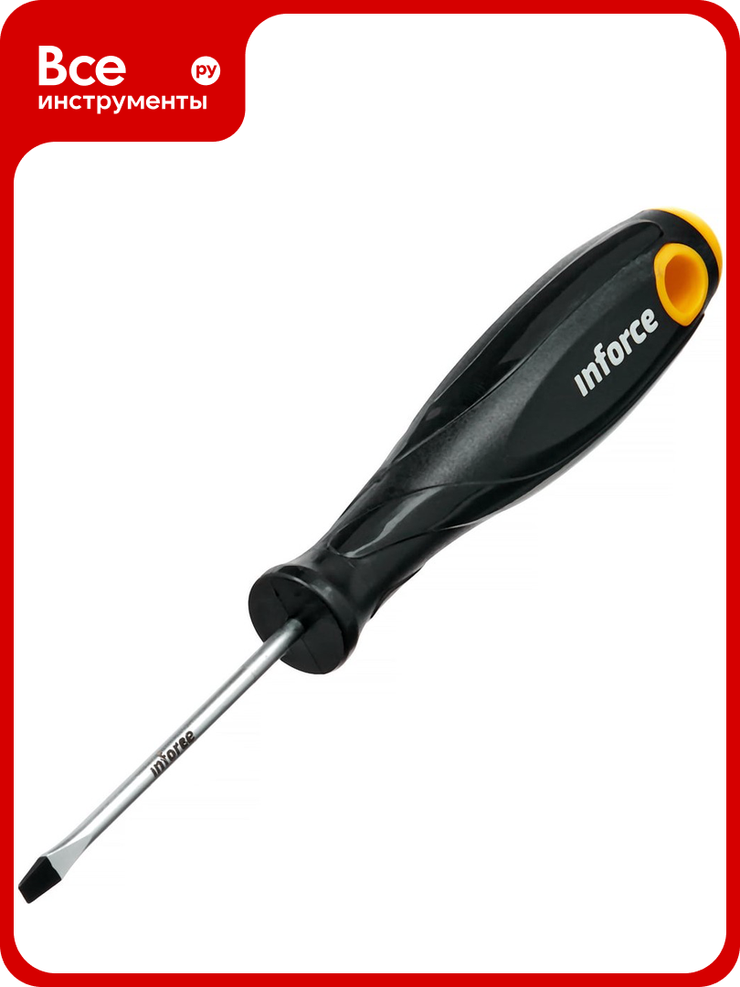 Шлицевая отвертка Inforce SL3x60 06-09-58, для небольших винтов