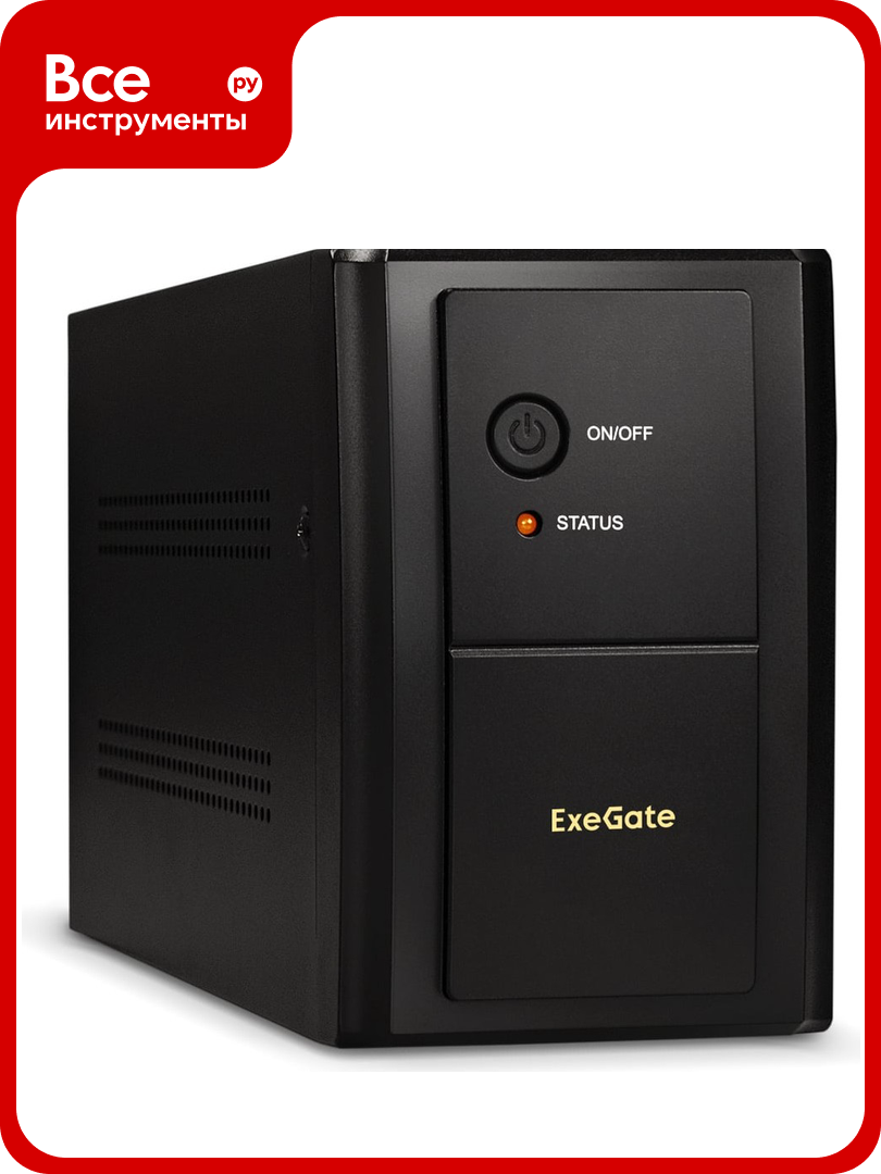 Источник бесперебойного питания ExeGate SpecialPro UNB-2200. LED. AVR.4SH. RJ 2200VA/1300W, 4Sch, RJ45/11