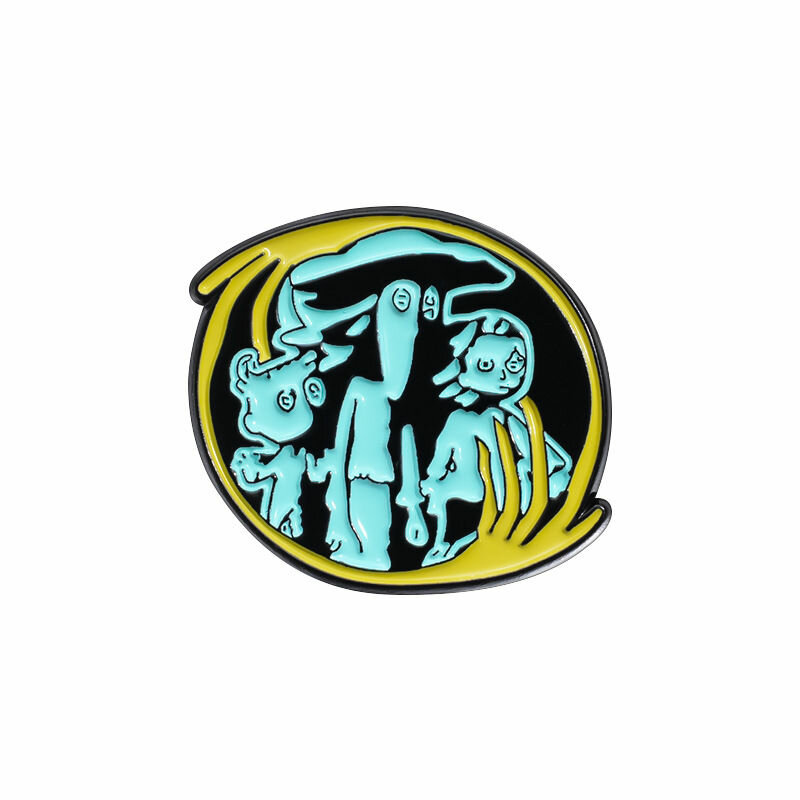 MINISO Панк-личность, Кэролайн, фэнтези, путешествие, анимация, периферийная брошь, ужас, мультфильм, универсальный сплав, украшение, значок