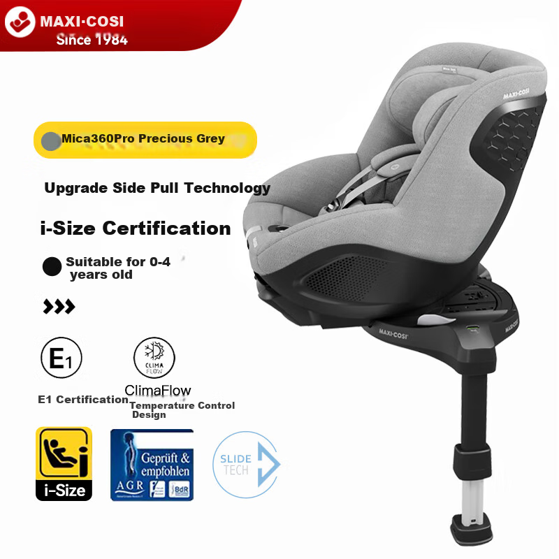 Maxi-Cosi Mica360Pro i-Size ADAC Infant and Toddler Car Safety Seat, 0-4 Years, Precious Grey