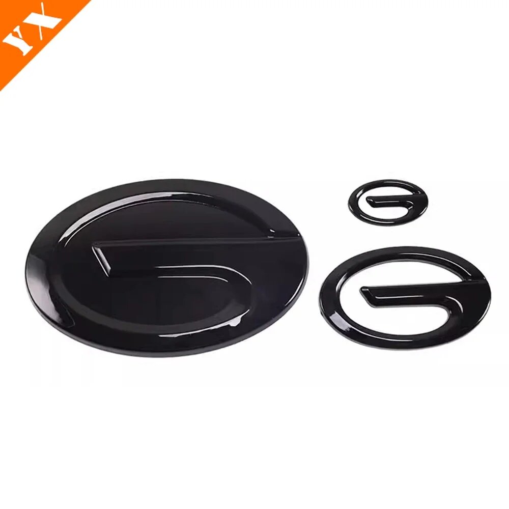 Для Trumpchi GAC Empow R аксессуары 2022-2024 автомобильный руль с логотипом, передняя и задняя наклейка с логотипом, декоративная накладка, защита от царапин Black 3pcs