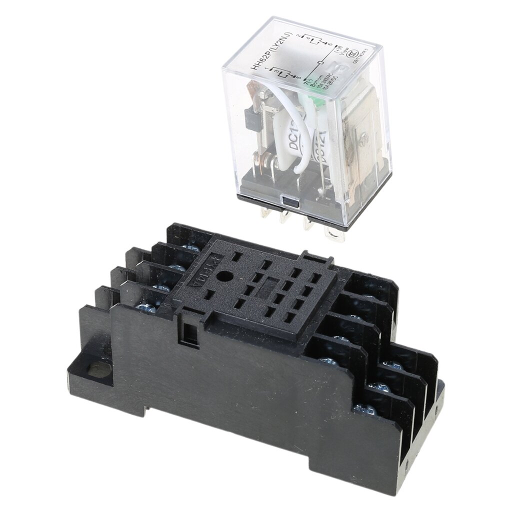 Промежуточное реле 12 В, 10 А, 8-контактное