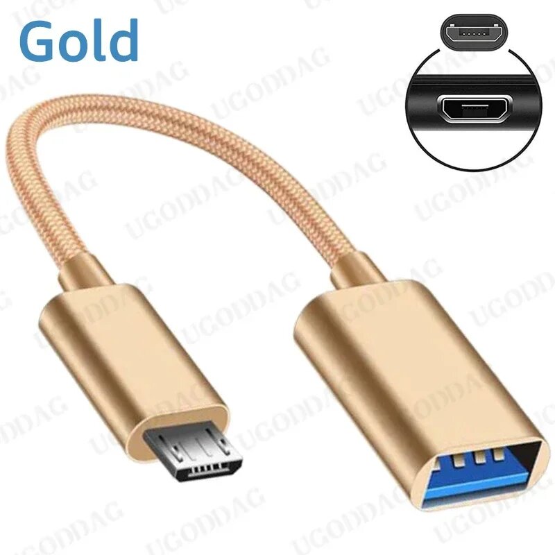 Кабель-переходник Micro USB OTG, разъем Micro-USB «папа» к USB 2.0 «мама» для Samsung S6 Xiaomi Note 5, USB-накопитель