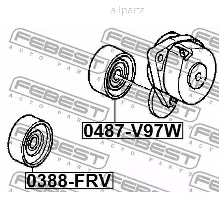 FEBEST 0388-FRV Ролик обводной