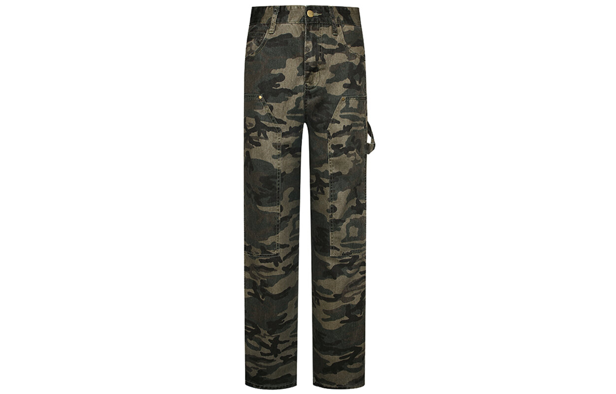 Карго брюки унисекс COOLALPACA камуфляж, цвет: camouflage M EU