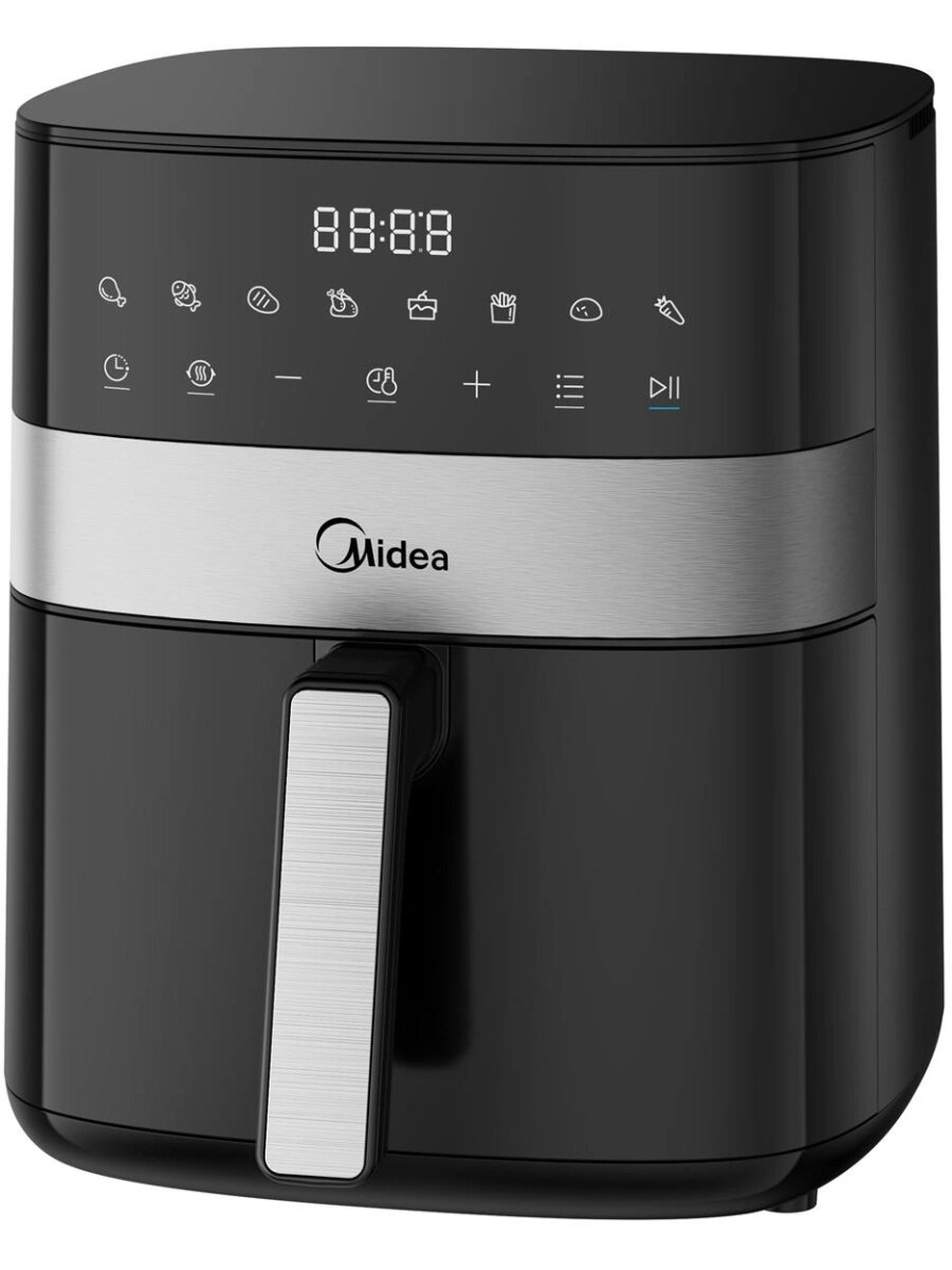 Аэрогриль Midea MAF-CN65E(WB) 1700Вт черный/серебристый