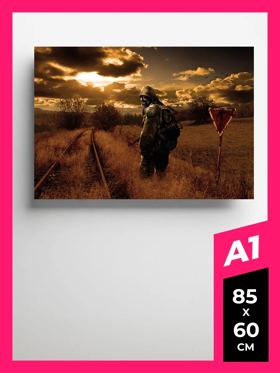 Постер Stalker плакат Сталкер 53 A1, матовая фотобумага премиум качества