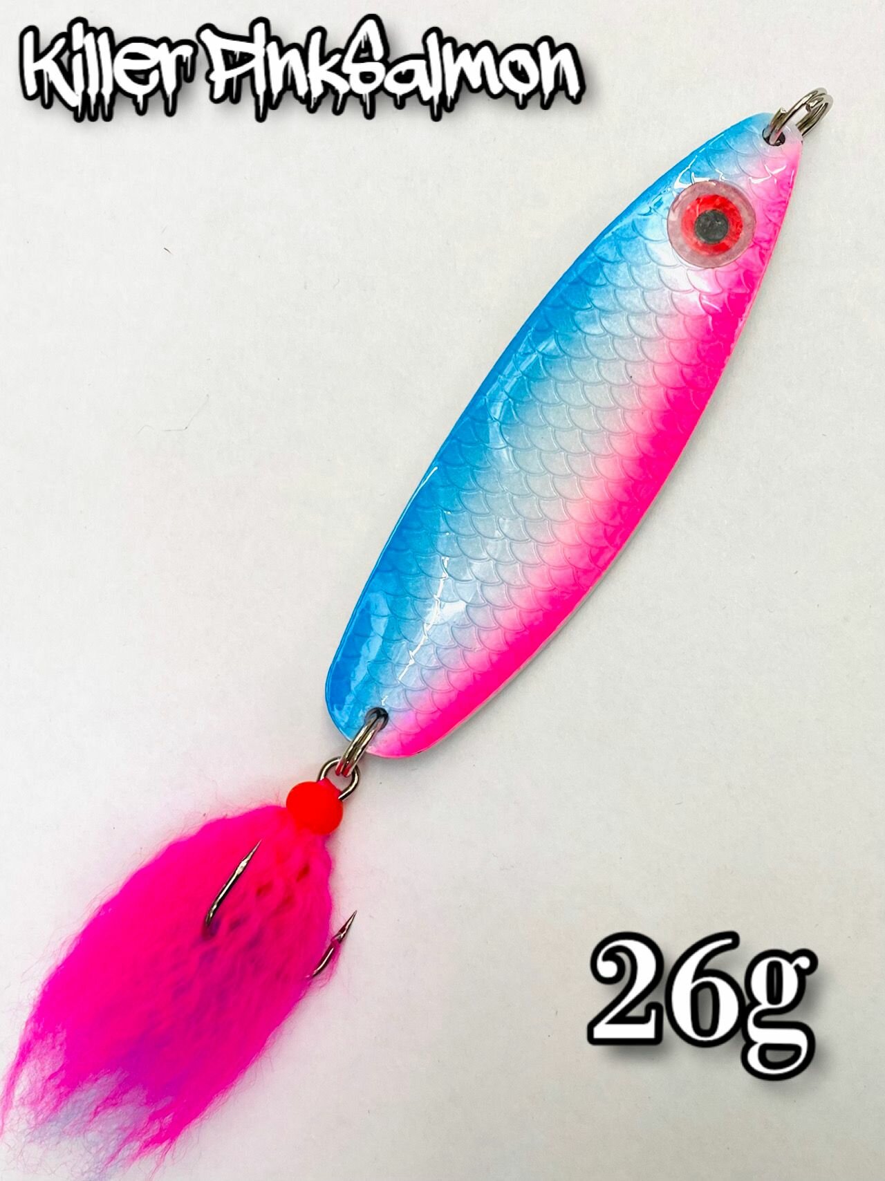 Блесна с мушкой, для ловли горбуши, сёмги, лосося, ручная работа