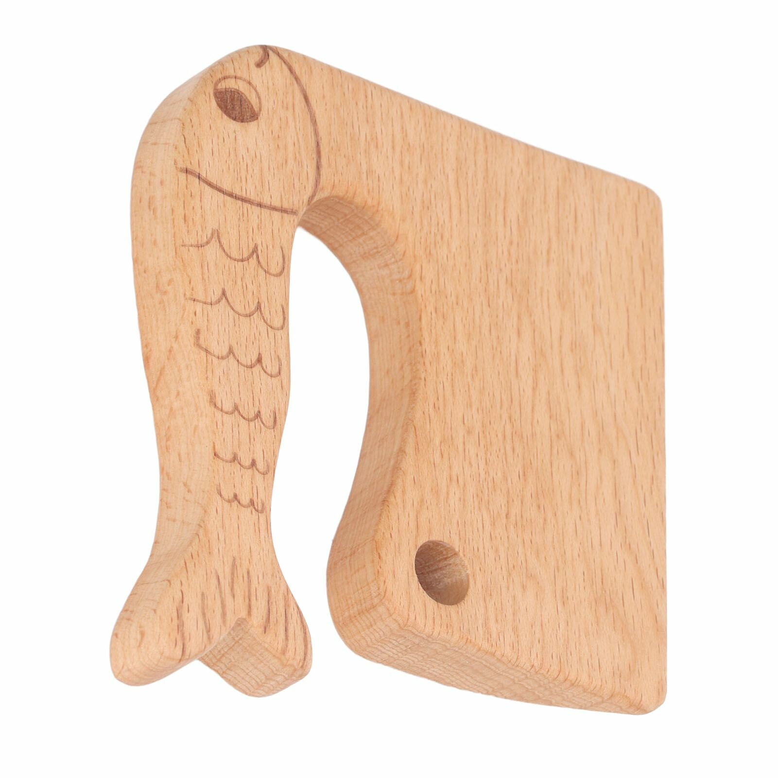 Детский деревянный нож, безопасный кухонный нож для овощей и фруктов, Монтессори, кухонный инструмент, игрушка, рыбный узор