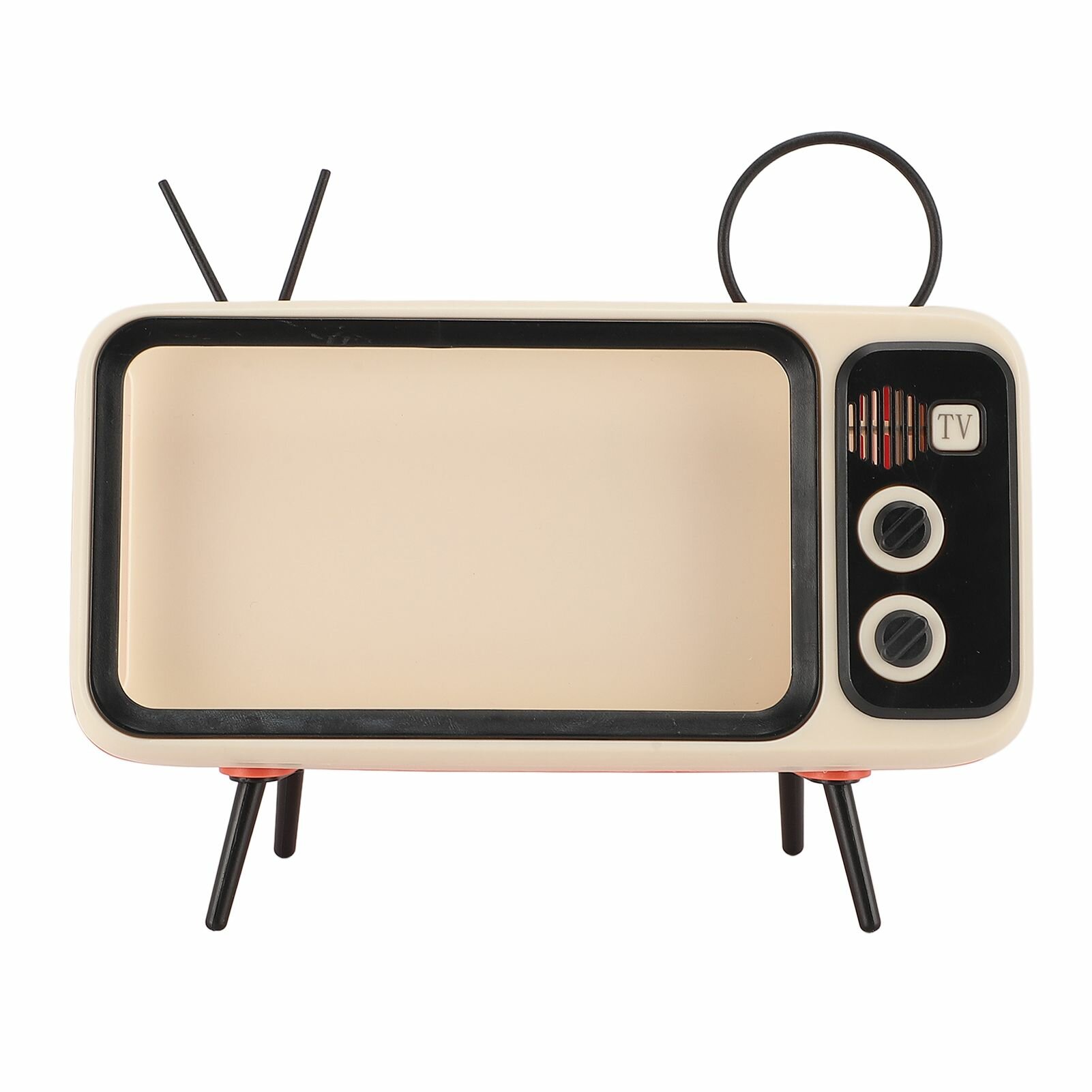 Оранжево-белая подставка для смартфона в форме телевизора
