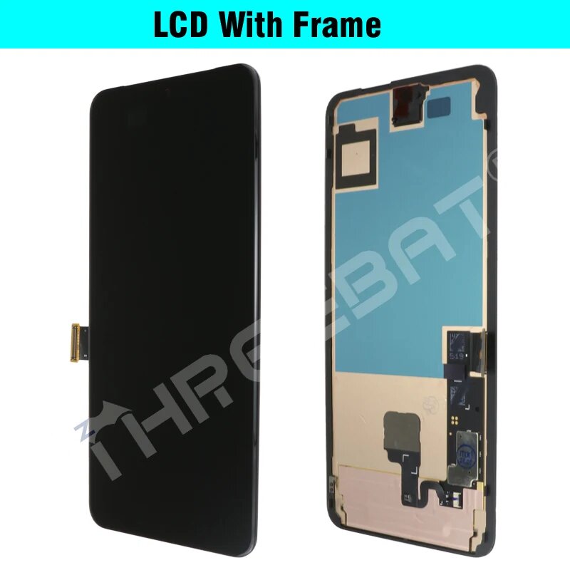 6,7 "Новый оригинальный 120 Гц для Google Pixel 8 Pro ЖК-дисплей GC3VE G1MNW Pixel8 Pro, сменный преобразователь сенсорного экрана в сборе Black With Frame