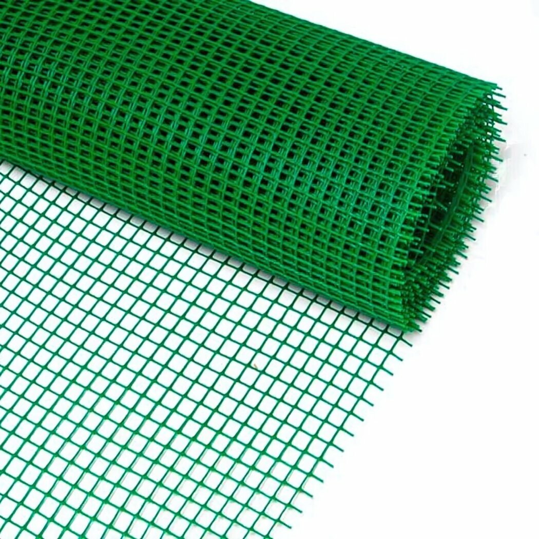 Садовая сетка 20х20 мм, зелёная, полипропилен, 1х20 м для вьющихся растений и ограждений