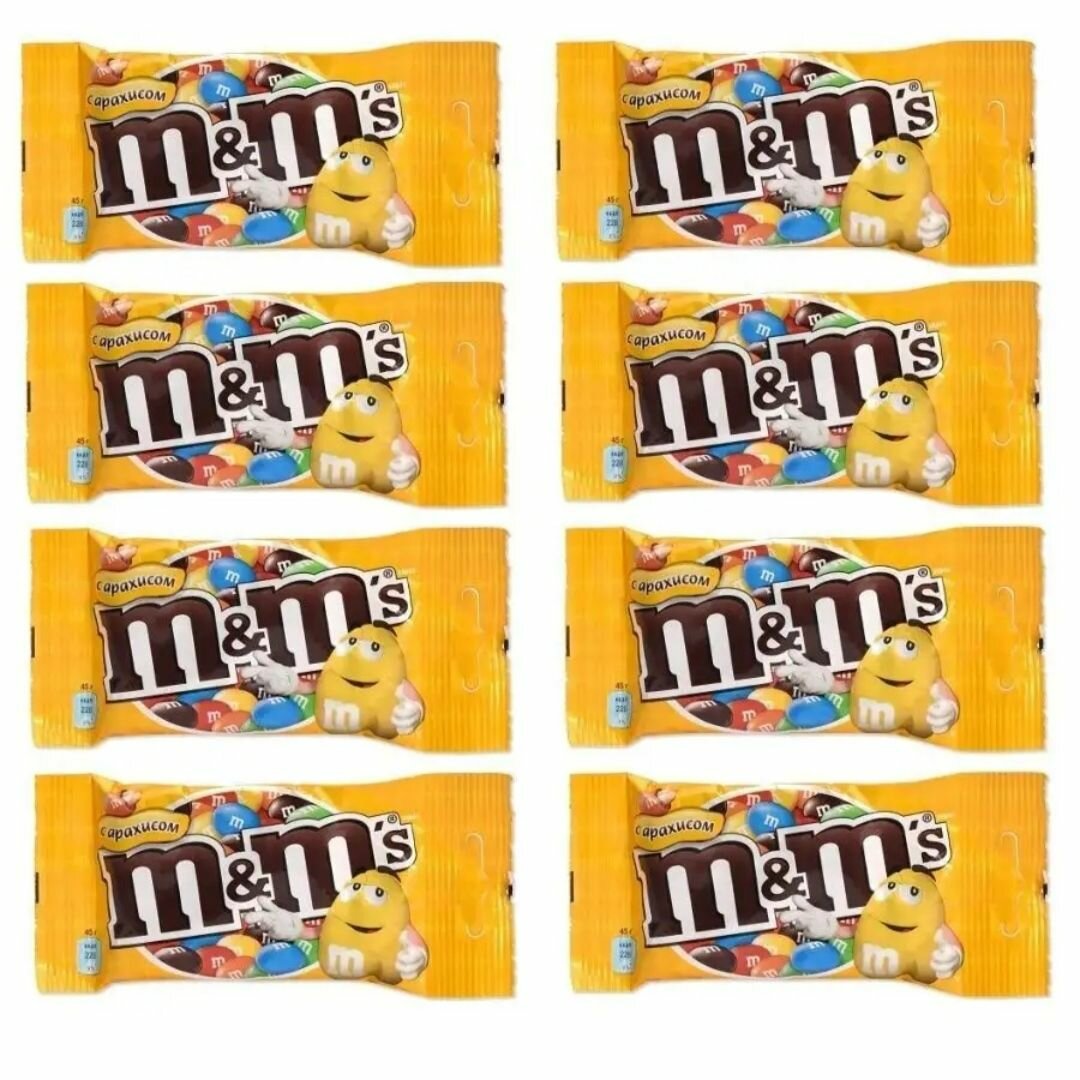 M&M's Шоколадные конфеты в глазури 8 шт.