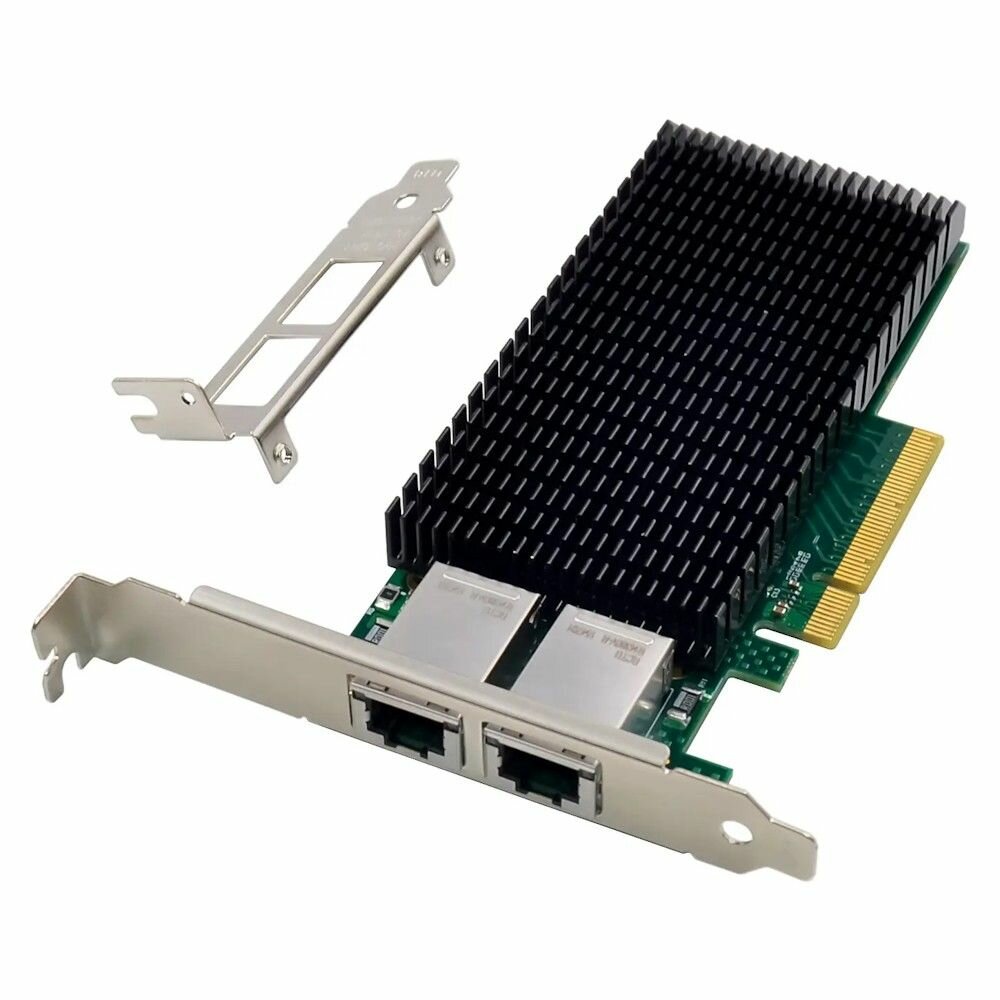 Orient - Сетевые карты XWT - INT540L2PE8, Сетевая карта PCI - Ex8 v2.1 2xRJ45 10Gbps Converged Server NIC, Intel X540 chipset, 10 1 Гбит с, 2 планки крепления в комплекте 33299