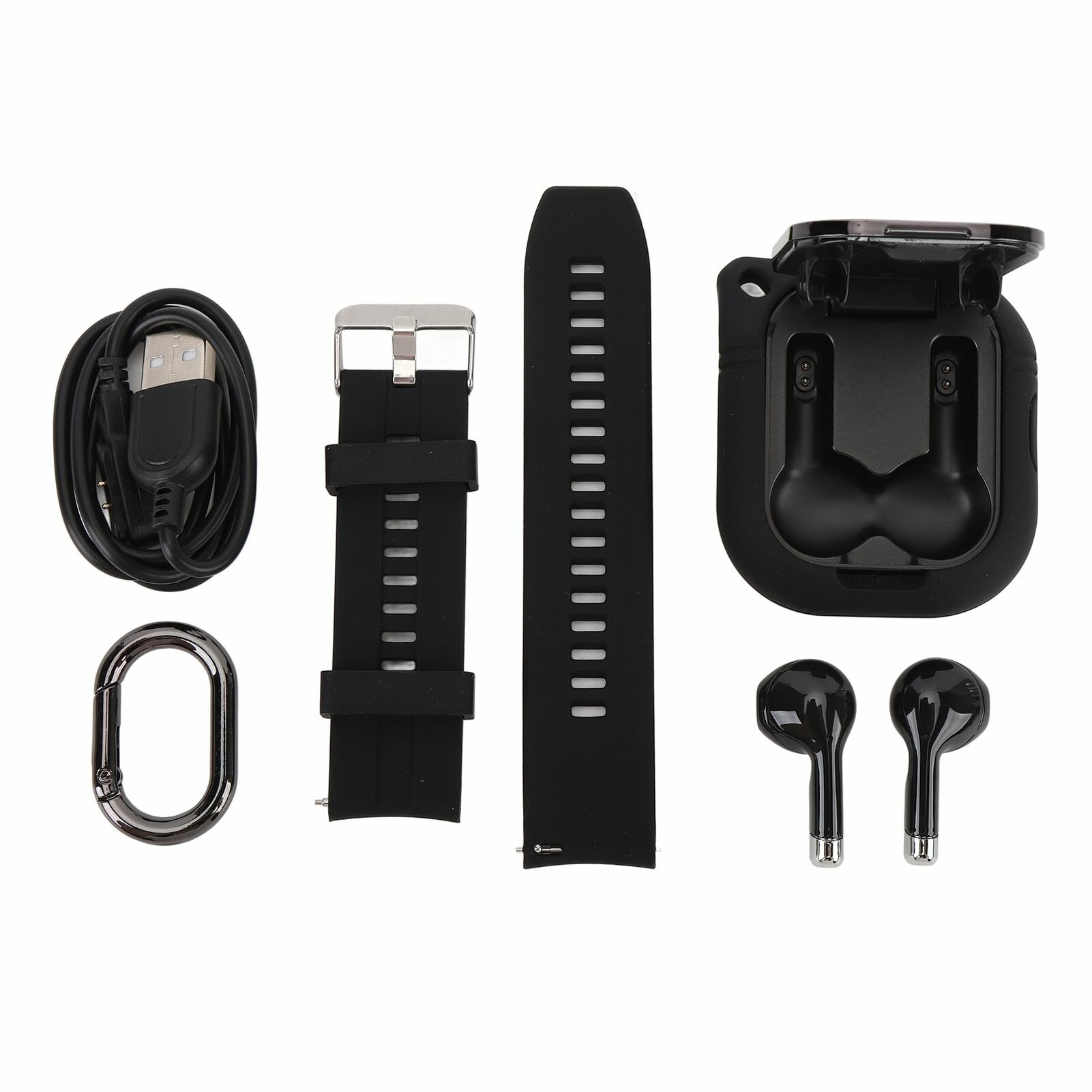 Смарт часы 2 в 1 с наушниками, сенсорный экран, Bluetooth, вызовы, музыка, шагомер, спорт, NFC