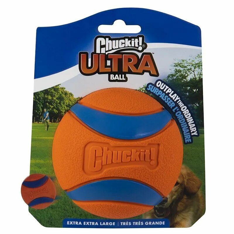 Chuckit Ultra Ball XXL Toy, интерактивный игрушечный мячик для крупных собак, 102 мм, 1 упаковка