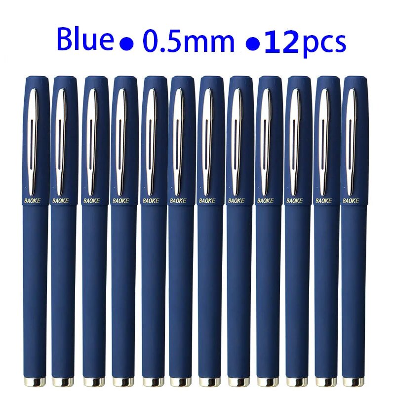 Гелевые ручки Baoke 0,5 мм/0,7 мм/1,0 мм 12 шт. Темно-синий, Blue 12pcs 0.5mm