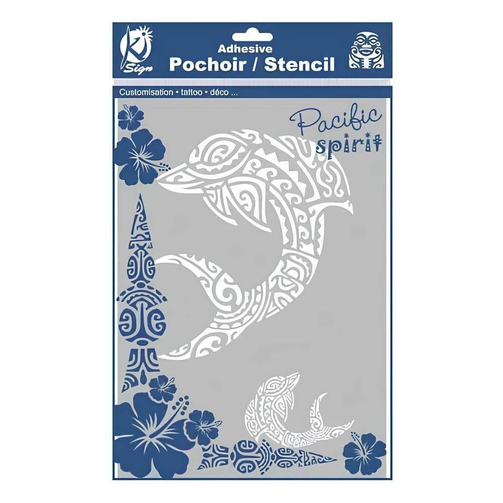 Трафарет Ki Sign KS-BSXL-003, на клейкой основе, А4, пластик