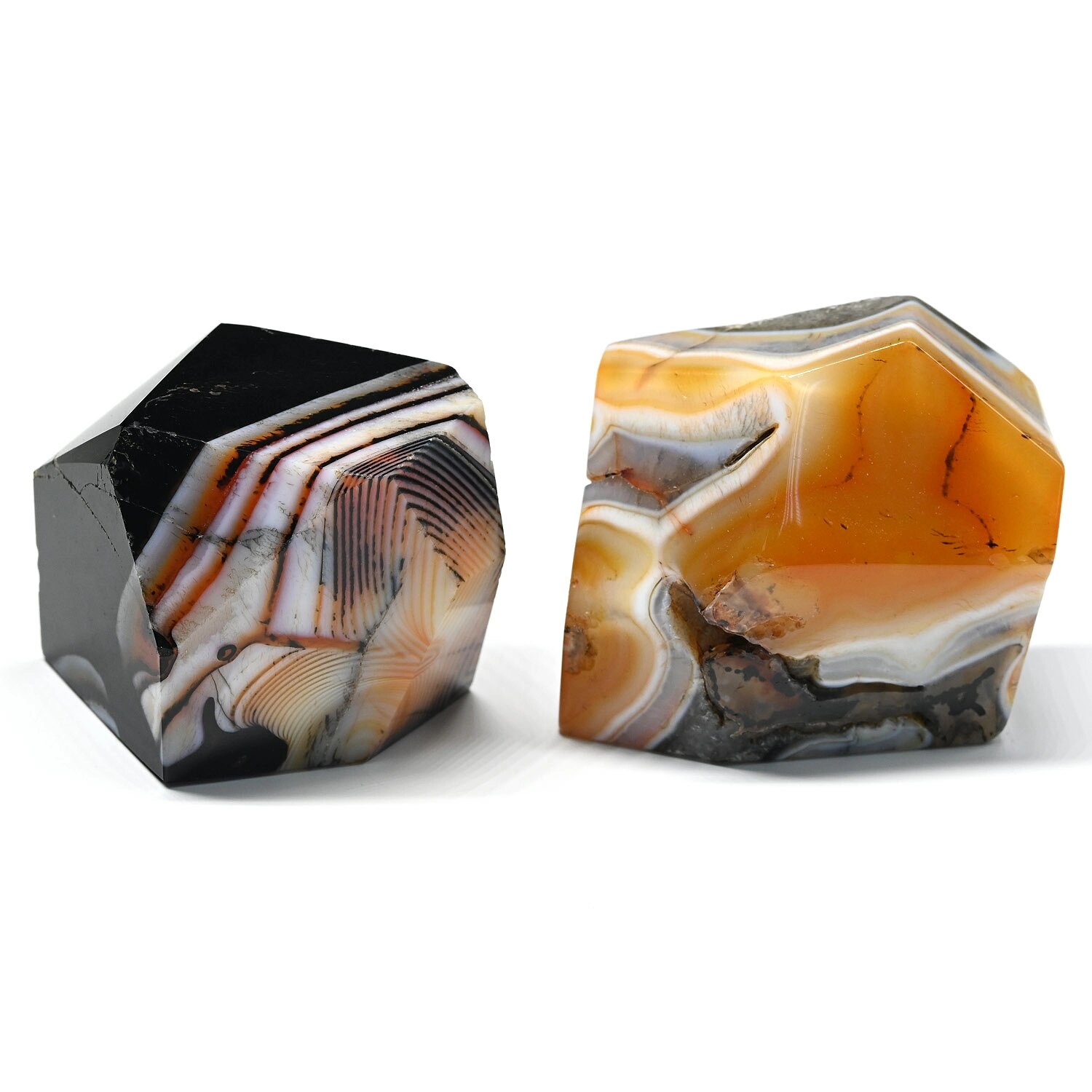 Камень сардоникс многогранный 50*37*32мм .