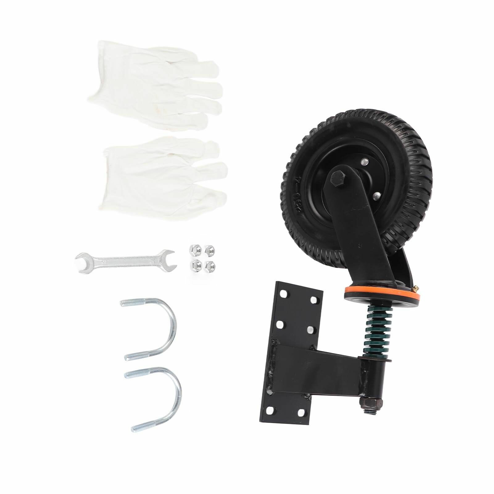 8-дюймовые металлические ролики для дверей ограждений/опорные колеса для ворот (выдерживают нагрузку 600 фунтов и устойчивы к износу на различных участках) черного цвета