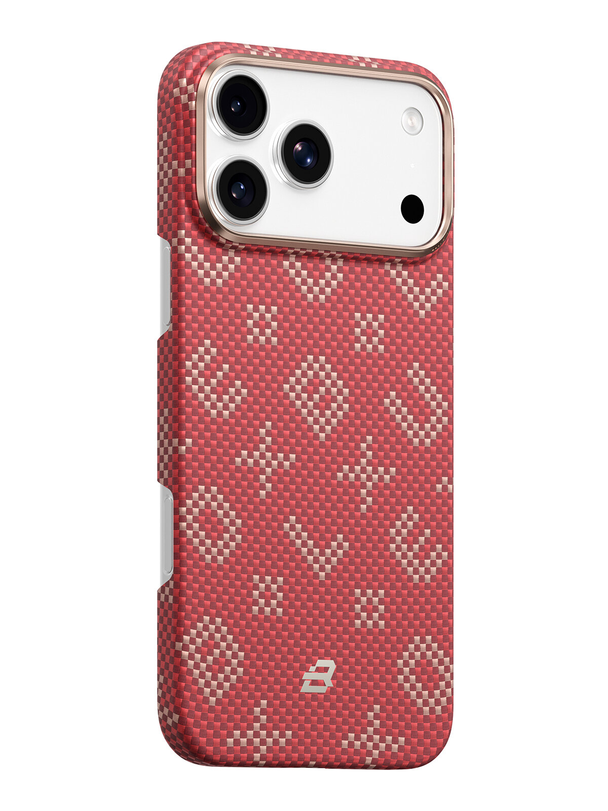 Чехол BlueO на iPhone 17 Pro, Tactile Woven Air Aramid fiber из кевлара, с MagSafe, красный