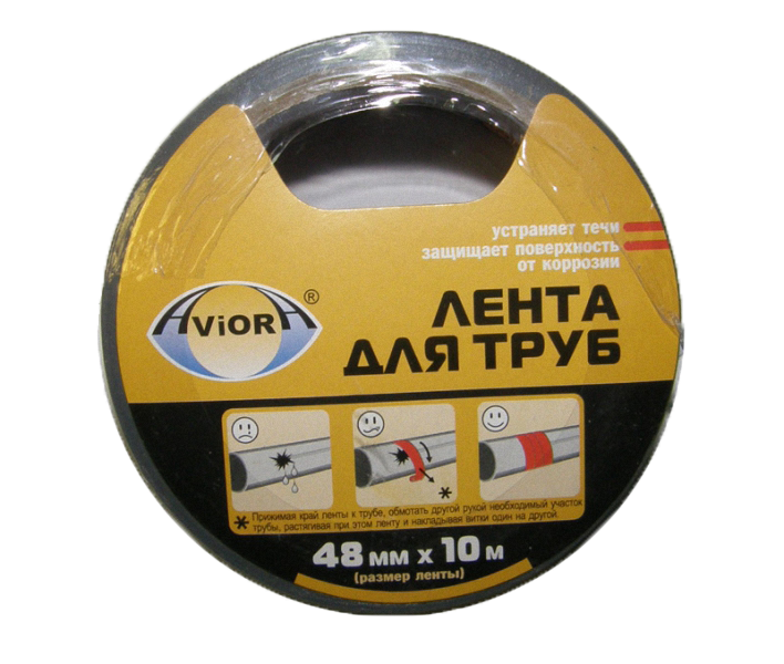 Лента AVIORA PVC 070 48мм х 10м серая